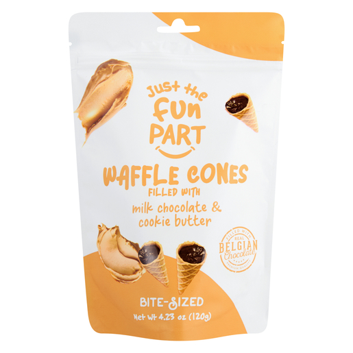 Just The Fun Part Waffle Cones Filled With Milk Chocolate & Cookie ...
