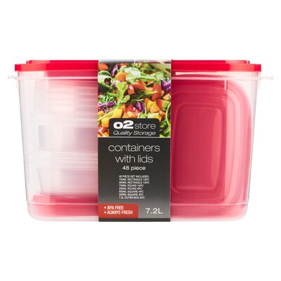 O2 Storage Containers With Lids 48 Piece | PnP