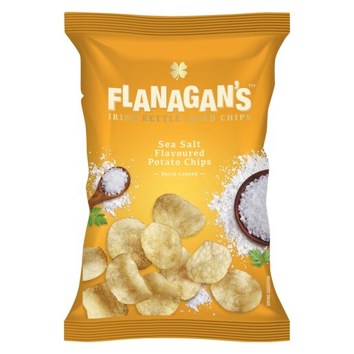Flanagan's Moreish Irish Paddy's Sea Salt Flavoured Kettle Fried Chips ...