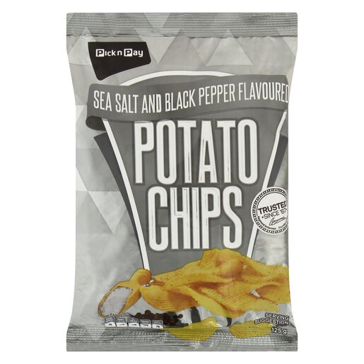 PnP Sea Salt & Black Pepper Chips 125g | PnP