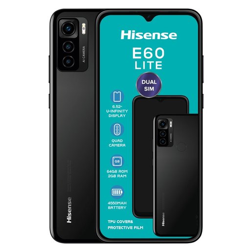 Hisense E60 Lite 64GB Black With Telkom 15GB Sim | PnP
