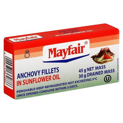 Mayfair Anchovy Flat Fillets 45g | PnP