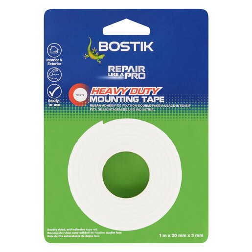 Bostik Heavy Duty Mounting Tape Roll 1m x 20mm x 3mm | PnP