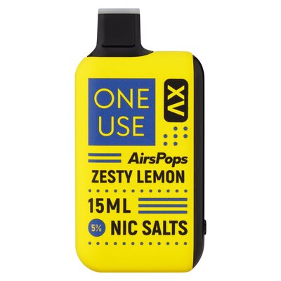Airspops One Use 5% Nic Salt Zesty Lemon Vape 15ml | PnP