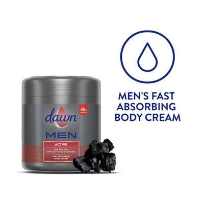Dawn Men Active Fast Absorbing Body Cream 400ml | PnP