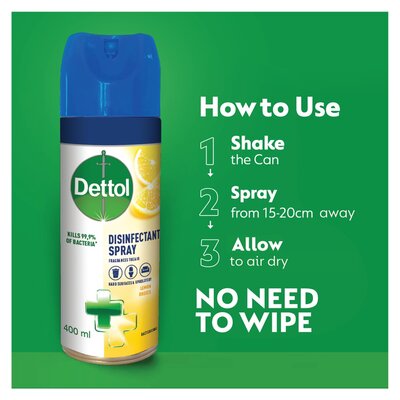 Dettol Disinfectant Spray Lemon Breeze 400ml | PnP