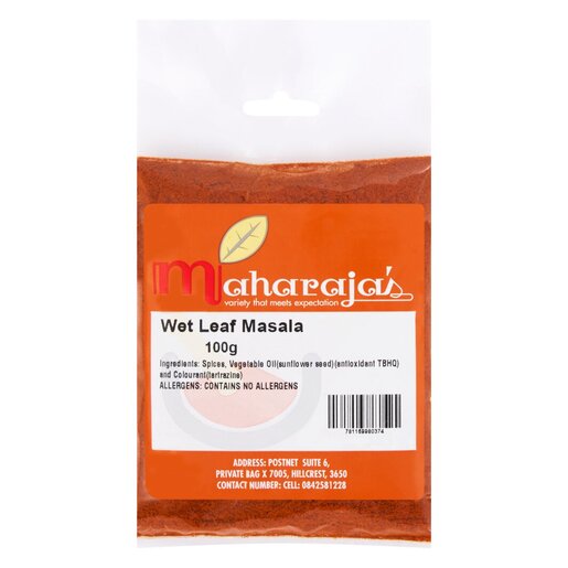 Maharaja's Spices Wet Leaf Masala Spice 100g | PnP