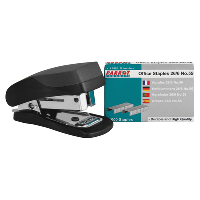 Parrot Mini Black Stapler & Staples | PnP