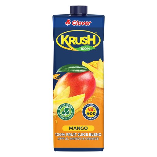 Clover Krush UHT Fruit Juice 100% Mango 1L | PnP