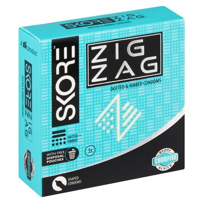 Skore Champion Zig Zag Condoms 3 Pack | PnP