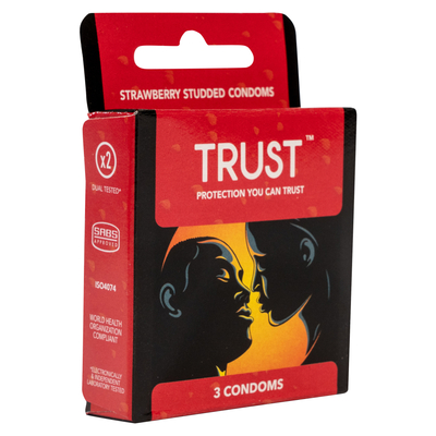 Trust Strawberry Studded Condoms 3 Pack | PnP