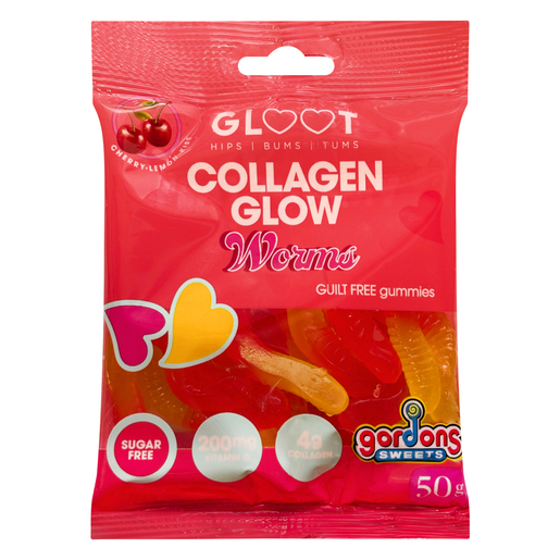 Gordons Sweets Gloot Collagen Glow Worms 50g | PnP