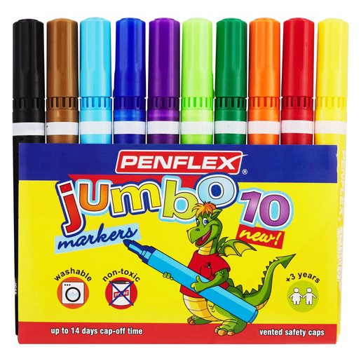 Penflex Jumbo Markers 10 Pack | PnP