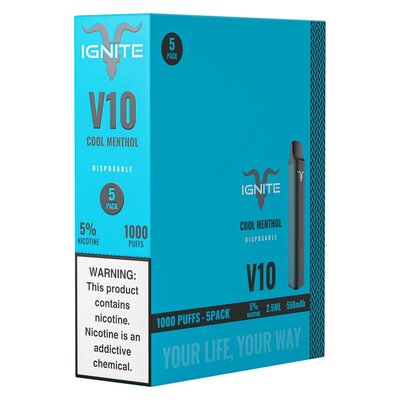 E-Xhale Pure Menthol 5% Nicotine Salt 900 Puffs Disposable Vape | PnP