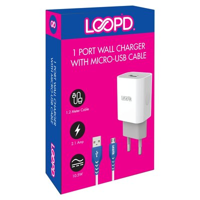 LOOPD Wall Charger Type C Cable | PnP
