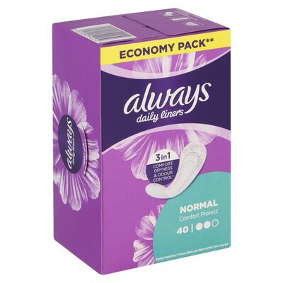 Always Pantyliners Normal Unscented 40ea | Smart Price Specials | PnP Home
