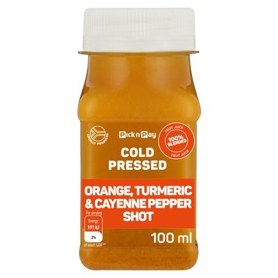 PnP Orange, Tumeric & Cayenner Pepper Shot 100ml | PnP
