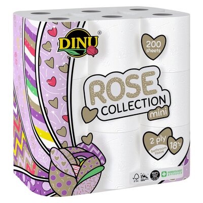 Dinu Rose Collection 2-Ply Mini Toilet Paper 18 Pack | PnP