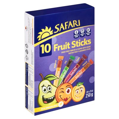 Safari Fruit Stix Asstd 25g 10ea | PnP