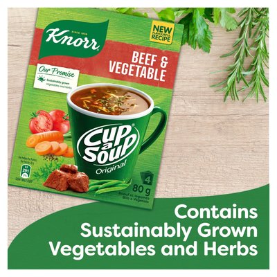 Knorr Cup-A-Soup Beef & Vegetable Instant Soup 4 x 20g | Smart Price ...