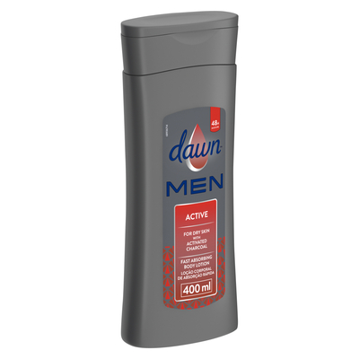 Dawn Men Active Fast Absorbing Body Lotion for Dry Skin 400ml | PnP