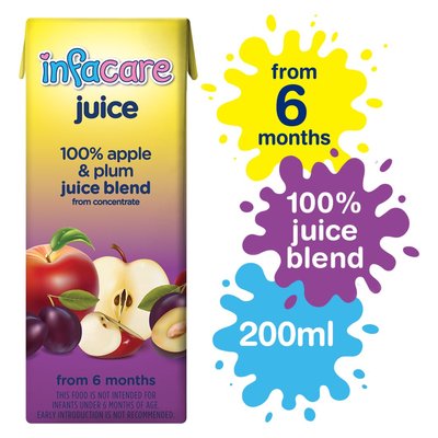 Infacare Fruit Juice Apple & Plum 200ml | PnP
