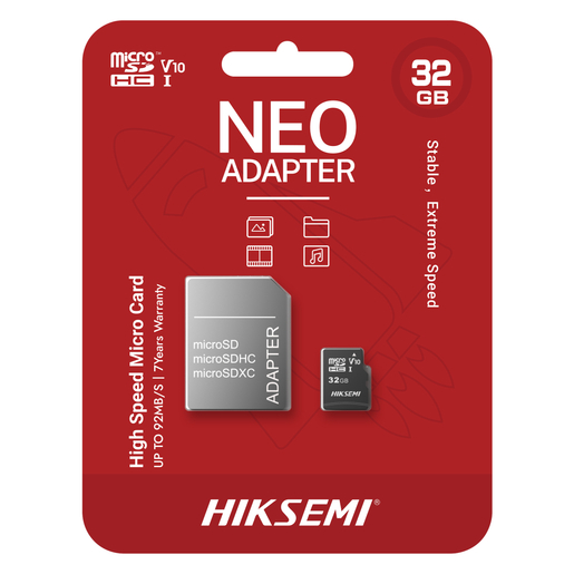 HikSemi Neo 32GB MicroSD Card + Adapter | PnP