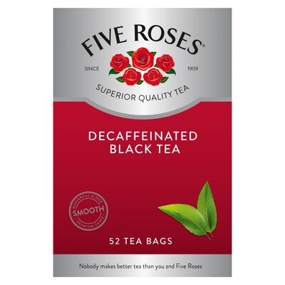 Five Roses Decaffeinated Tagless Tea Bags 50 Pack | PnP