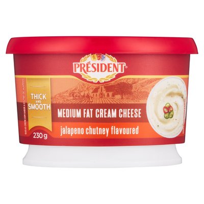 President Jalapeno Chutney Flavoured Medium Fat Cream Cheese 230g ...
