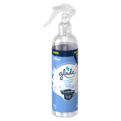 Glade Clean Linen Scented Mist Air Freshener 400ml | PnP