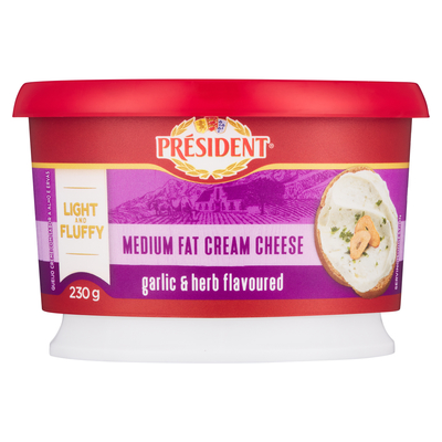 President Garlic & Herb Cream Cheese 230g | PnP