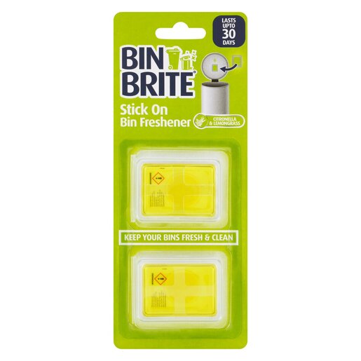 Bin Brite Citronella & Lemongrass Stick On Freshener 2 Pack | Smart ...