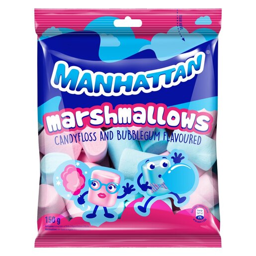 Manhattan Candy Floss & Bubblegum Flavoured Marshmallows 150g | Smart ...
