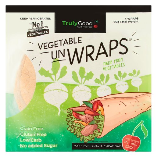 Truly Good Vegetable Cauliflower & Turnip Wrap 4 Pack | PnP