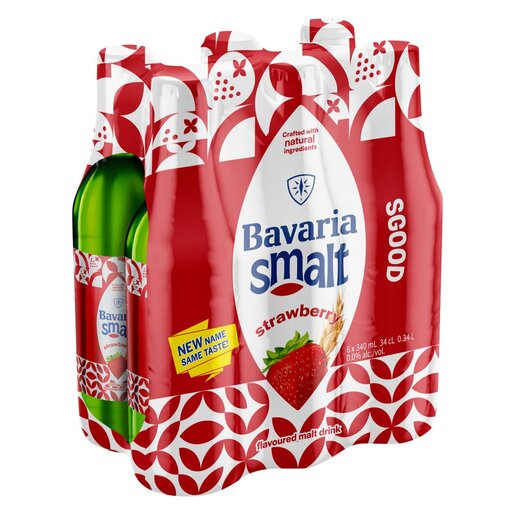 Bavaria Smalt Non-Alcoholic Strawberry Flavoured Malt Drink 6 x 340ml | PnP
