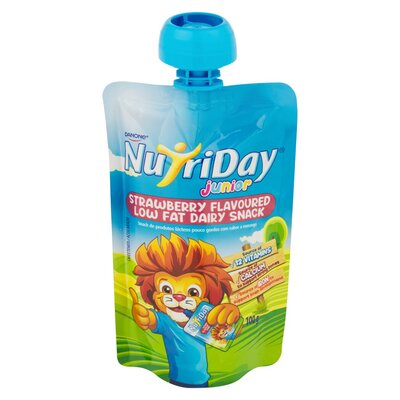 Danone Nutriday Junior Strawberry Low Fat Dairy Snack Pouch 100g | PnP