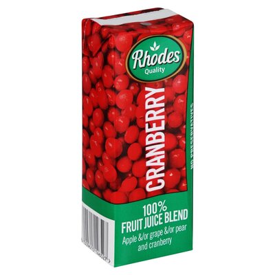 Rhodes 100% Fruit Juice Blend Cranberry 200ml | PnP
