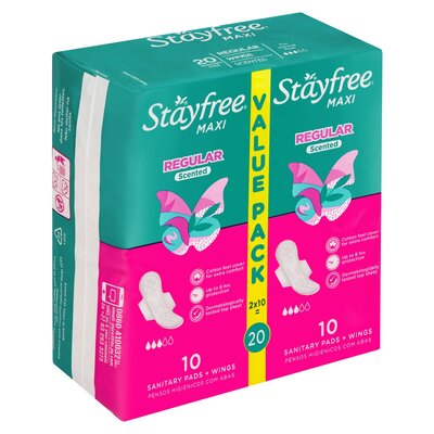 Stayfree Maxi Regular Sanitary Pads With Wings Scented 20 Pack | PnP