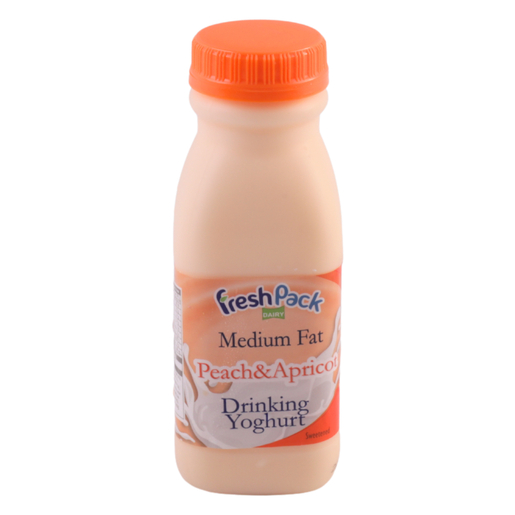 Fresh Pack Medium Fat Peach & Apricot Drinking Yoghurt 250ml | PnP