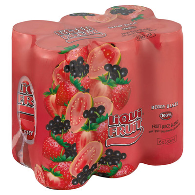 Liqui-Fruit Berry Blaze Juice Can 330ml x 6 | PnP