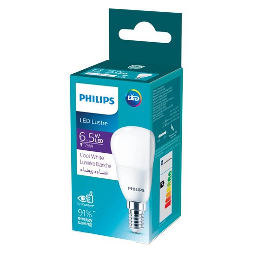 Philips 6.5-75W SES LED Candle Cool White | PnP