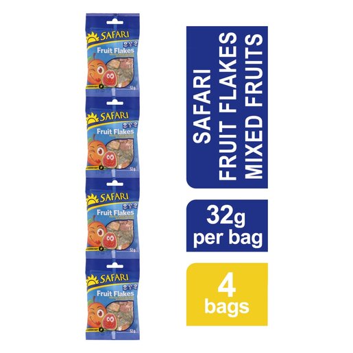 Safari Jungle Bites Dried Fruit Flakes 4 x 32g | PnP