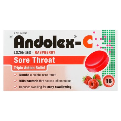 Andolex Raspberry Lozenges 16s | PnP