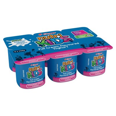 Clover Nutri-Kids Full Cream Strawberry Flavoured Yoghut 6 x 100g | PnP