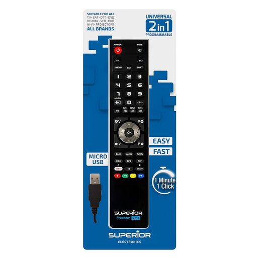 Superior 2-in-1 Universal Remote Control | PnP