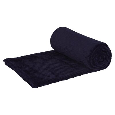 Inspired Longpile Waffle Throw Blue | PnP