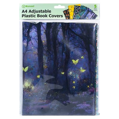 Butterfly A4 Pre-cut Self Adhesive Book Covers 5 Pack | PnP