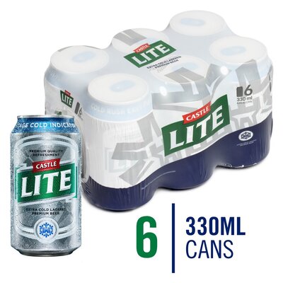 Castle Lite Can 6 x 330ml | PnP