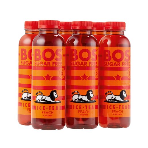 Bos Ice Tea Peach Sugar Free 6 x 500ml | PnP