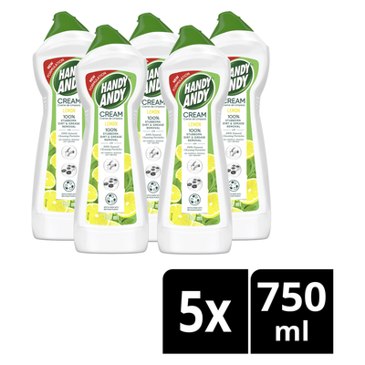 Handy Andy Lemon Multipurpose Cleaning Cream 750ml x 5 | PnP